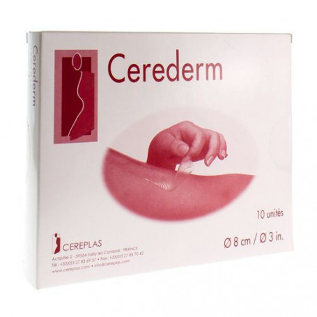 Cerederm 10 Pansements Silicones Couronne Ronds 8cm 10P