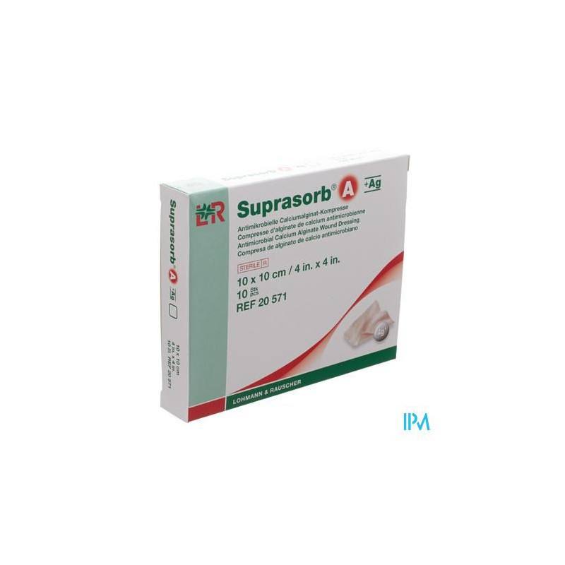 Suprasorb A ag Cp Alg. Calc 10x10cm 10 20571